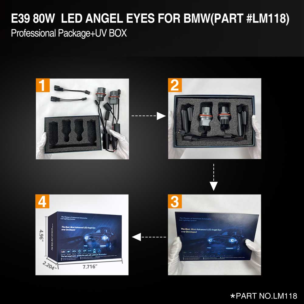 Topcity E39 80W LED Angel Eye | angel eyes e39 | bmw e39 led angel eyes ...